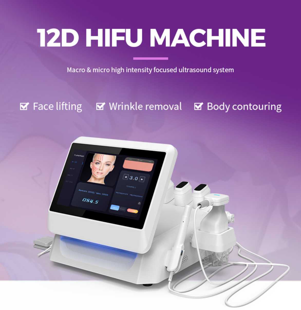 12D HIFU Upgraded Version The Latest 5 in 1 HIFU Vmax Liposonic Vaginal ...